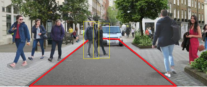 Run Custom object detection in a defined area(region of interest ...