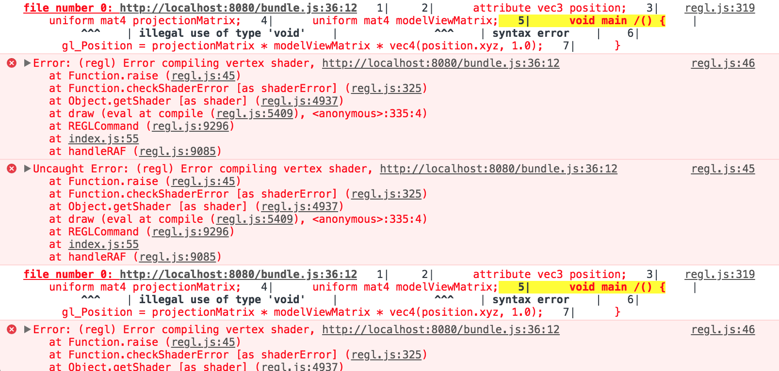 Improving Glsl Syntax Error Reporting · Issue 468 · Regl Projectregl · Github