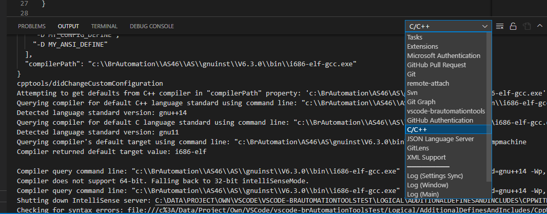 Unable to resolve configuration with compilerPath "**/xxx-yyy-gcc.exe" when -W build option is ...