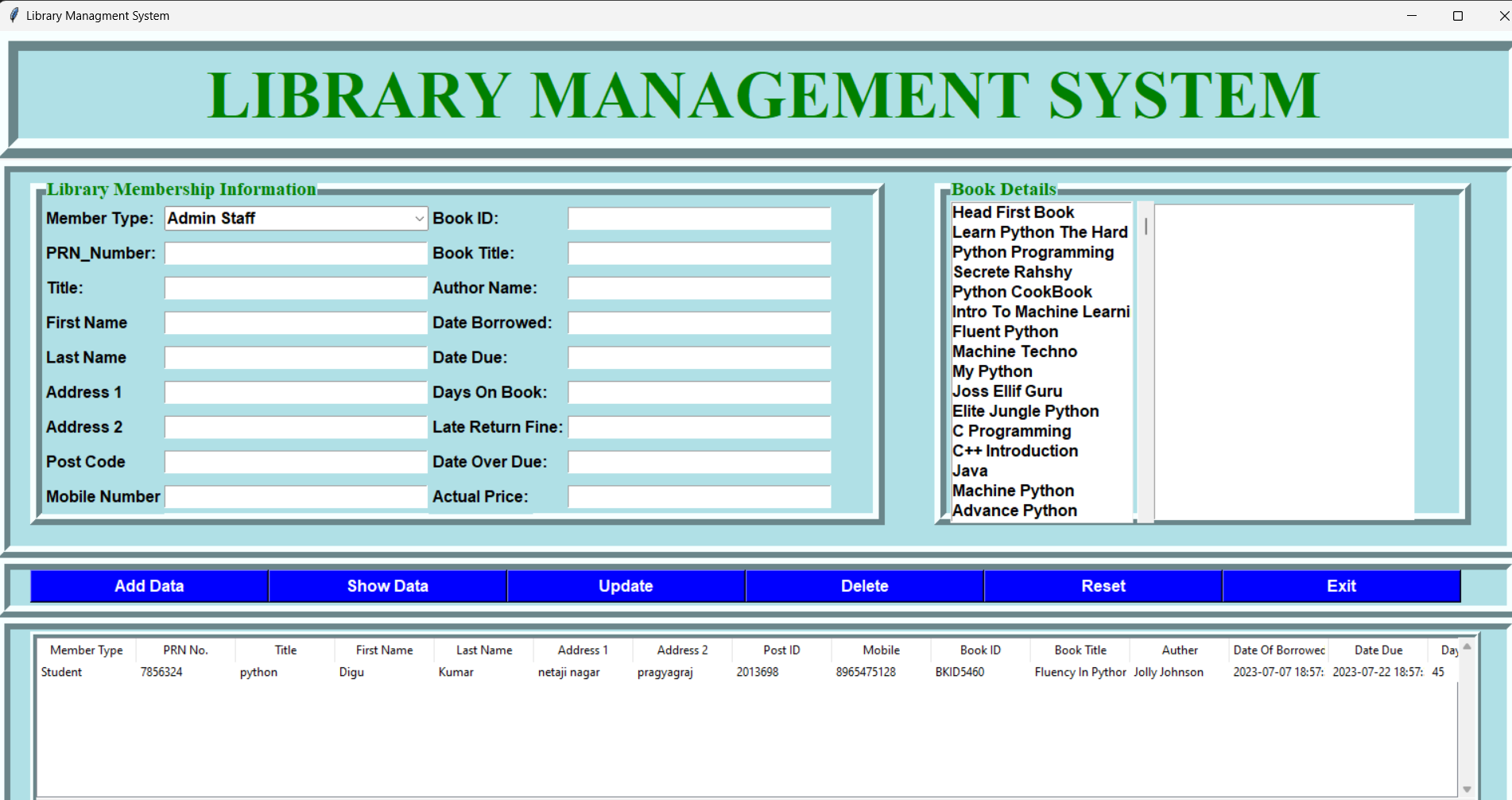 GitHub - Mohit09sinha/Library-Managment-System: designed to manages all the function of Library ...