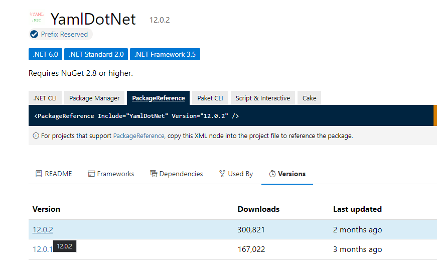 Version 12.1.0 not available · Issue #751 · aaubry/YamlDotNet · GitHub