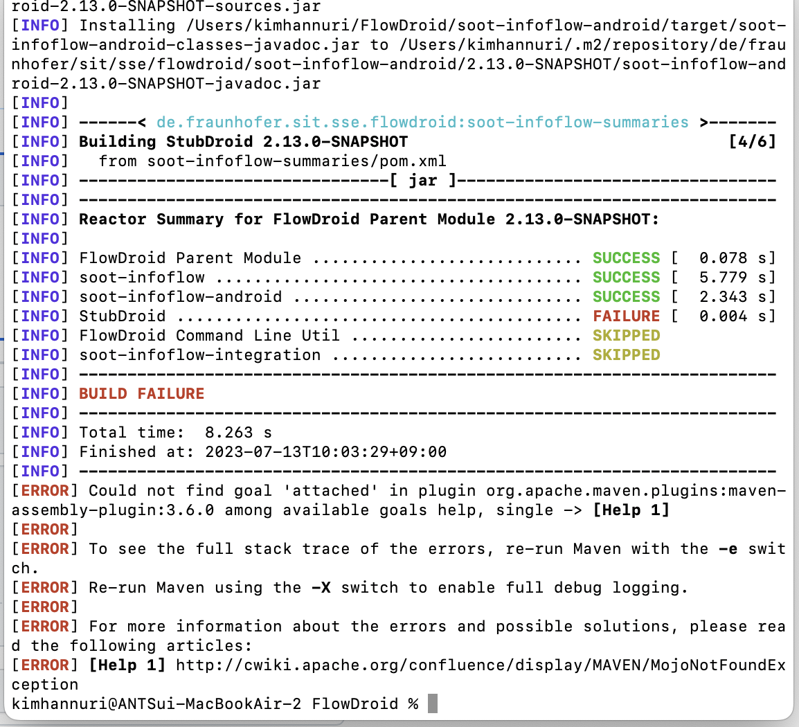 Error in install progress · Issue #632 · secure-software-engineering/FlowDroid · GitHub