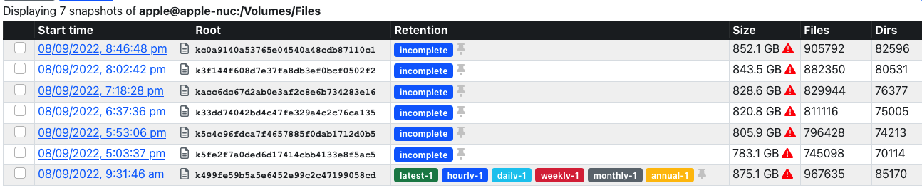 Snapshot finished uploading but displays as size 0 B · Issue #2382 · kopia/kopia · GitHub