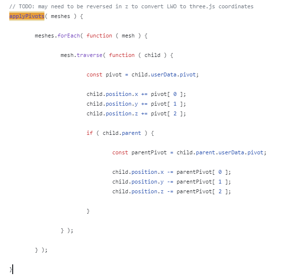 LWO Loader incorrect placement of geometry and mesh when used with pivot point placement · Issue ...