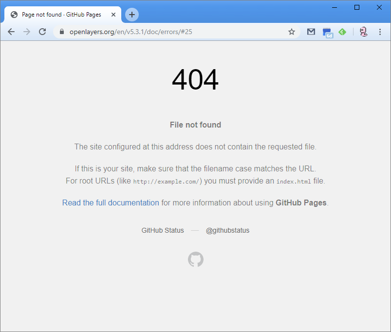 Incorrect error URLs · Issue #9922 · openlayers/openlayers · GitHub