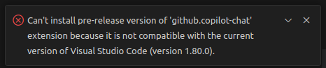 Can't install pre-release version it is not compatible with the current version of Visual Studio ...
