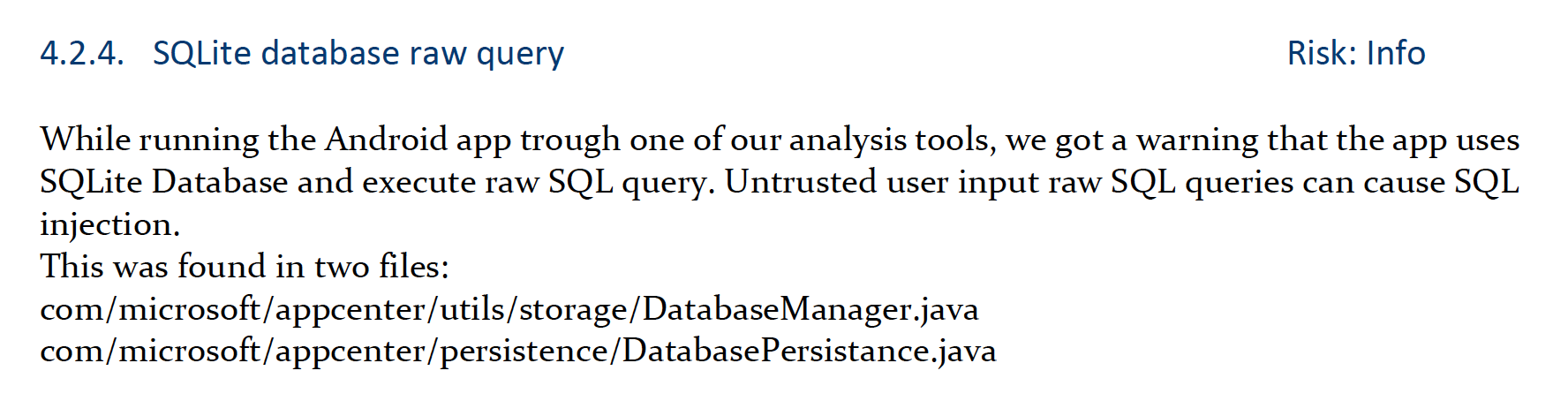 Vulnerability on Android · Issue #745 · microsoft/appcenter-sdk-dotnet · GitHub