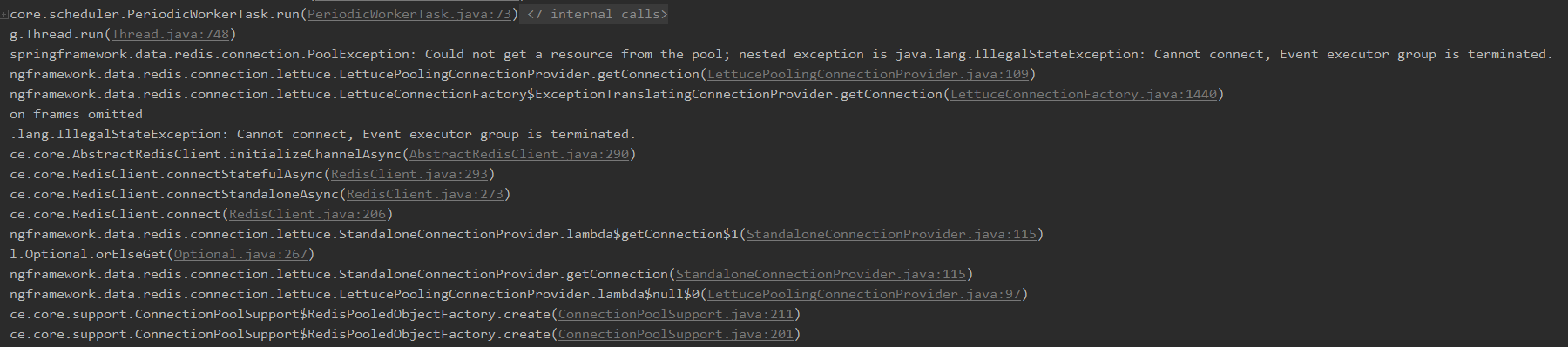 Unable to connect to Redis; nested exception is org.springframework ...