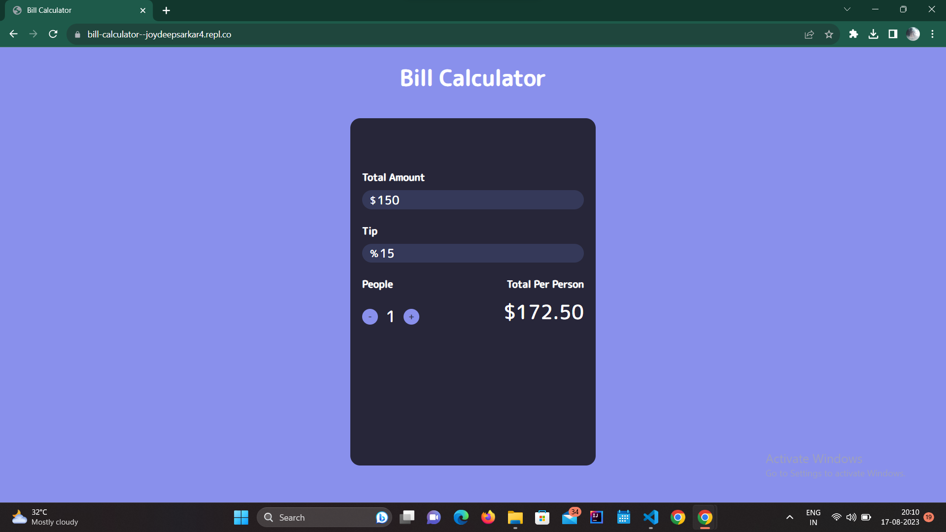 GitHub - joydeepsarkar99/BillCalculator: An interactive web page ...