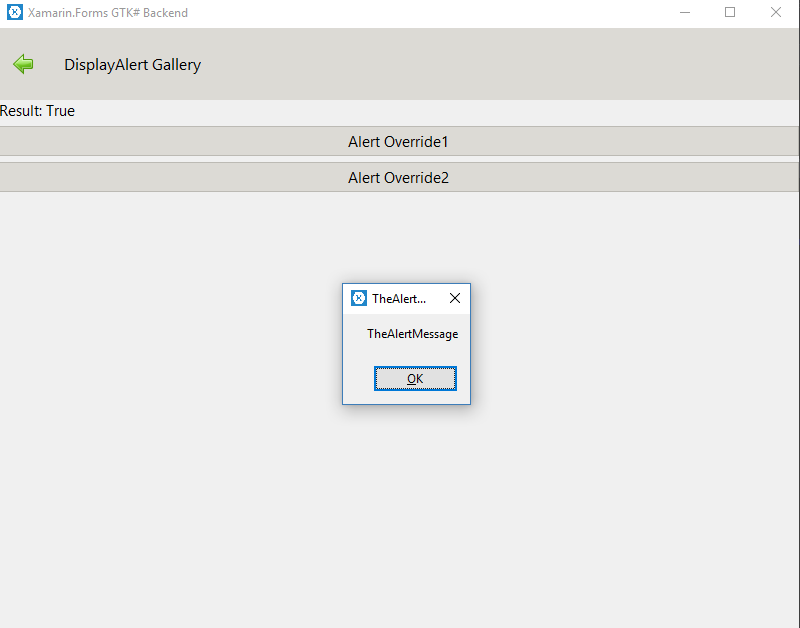 [gtk] Display Alert Ignoring Some Alertarguments · Issue 3102 · Xamarin Xamarin Forms · Github