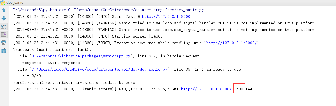 @app.exception(ServerError) not work · Issue #1540 · sanic-org/sanic · GitHub