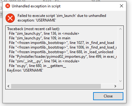 Unhandled exception in script · Issue #2305 · zim-desktop-wiki/zim-desktop-wiki · GitHub