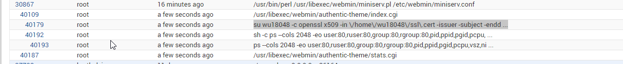 Webmin Spawns Su Openssl In A Loop · Issue 1243 · Webminwebmin · Github
