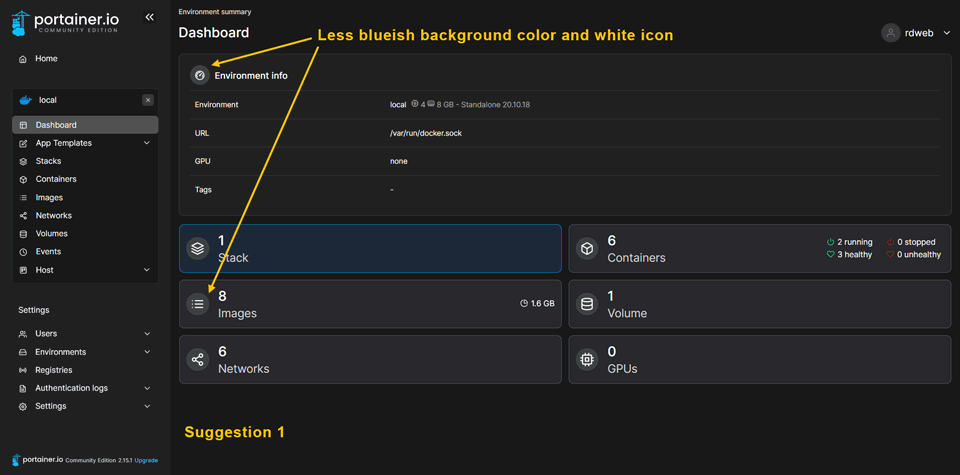 Dark Theme Is Using Light Colors For Some Icons · Issue 7679 · Portainerportainer · Github