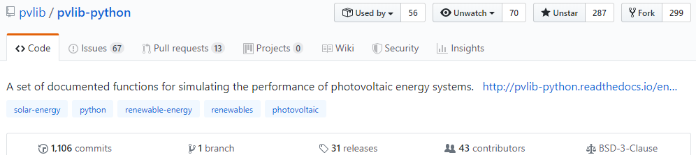 change readthedocs link to point to stable · Issue #779 · pvlib/pvlib-python · GitHub