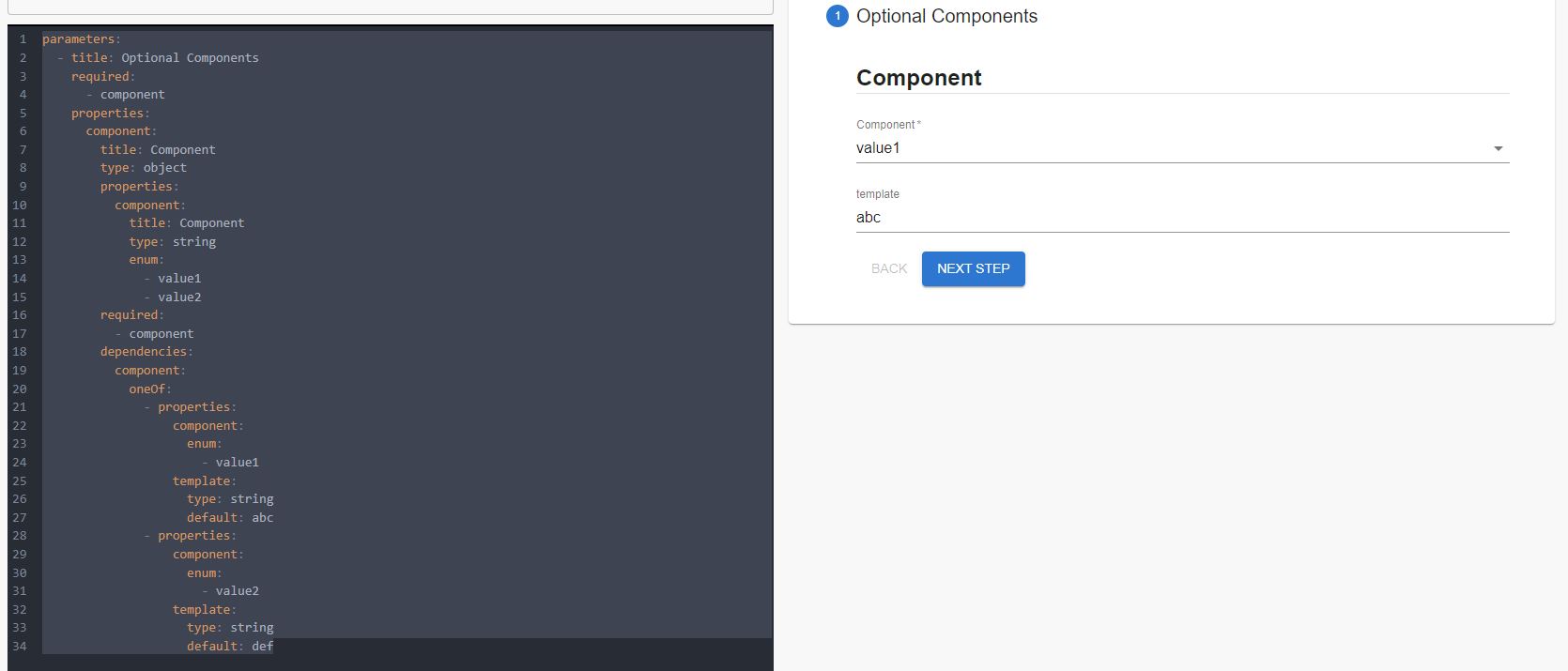 Templating - Default value of field dependent of drop down not updating ...