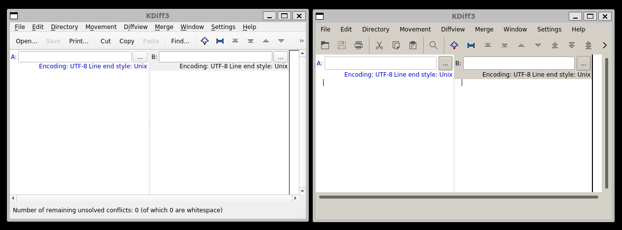 kdiff3: Menu in wrong position on Ubuntu 18.04 with Qt 4 (20.04 with Qt ...