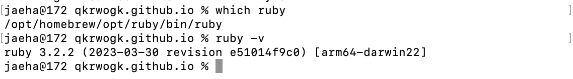 Jekyll 블로그 구현 2 Homebrew로 Ruby 설치 Jekyll 공식문서를 활용한 블로그 제작 및 Gh Pages 배포