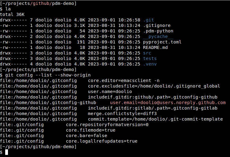 Initialise Project Directory With Git If Available And Use Git Name And Email For Pyprojecttoml