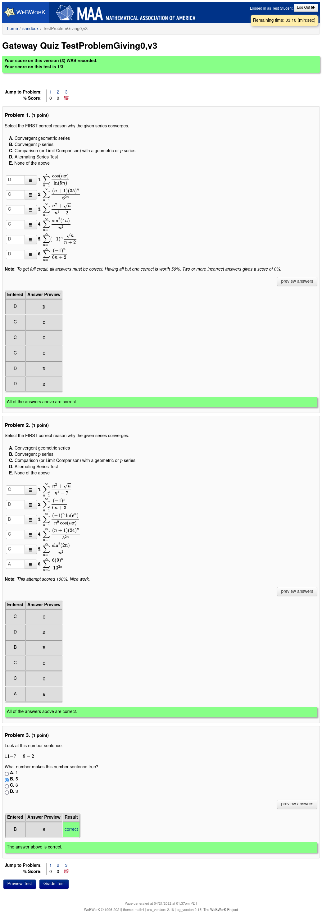 Problem Gives A Score Of 0 In Quizzes But Works Fine In Homework Sets · Issue 927