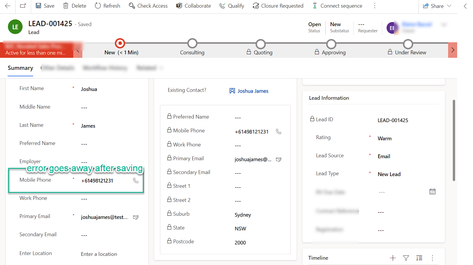 "Incorrect Phone Number" Error Message still showing even if format is ...