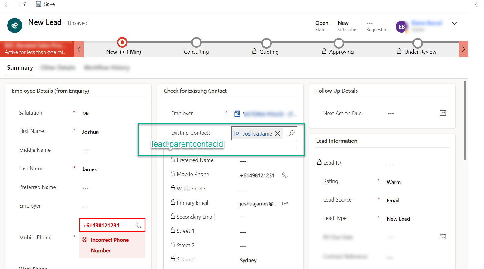 "Incorrect Phone Number" Error Message still showing even if format is ...