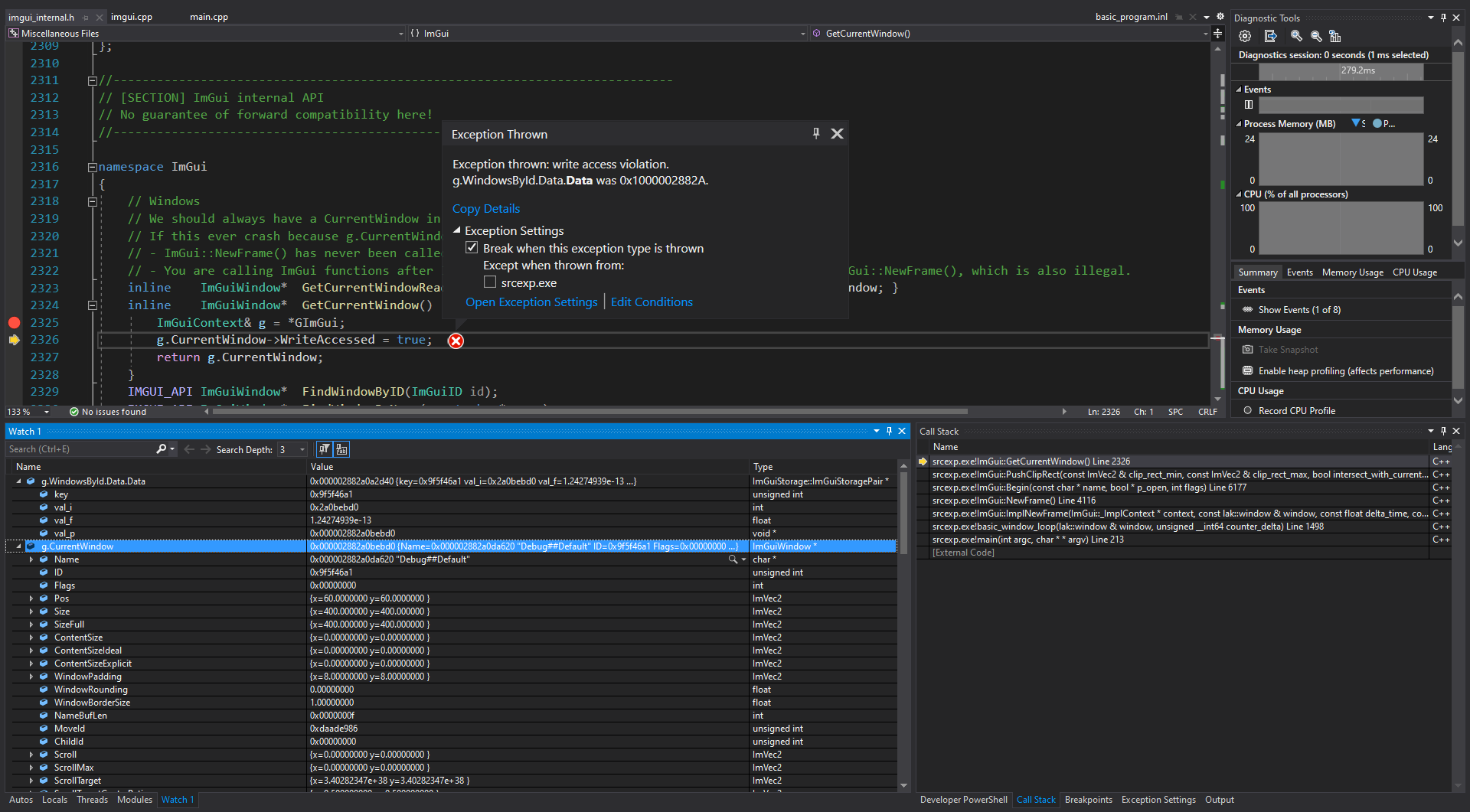 write access violation on first call to ImGui::NewFrame · Issue #4343 · ocornut/imgui · GitHub