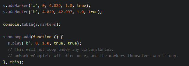Sound.onMarkerComplete still only apparently fires once and marker looping doesn't work · Issue ...