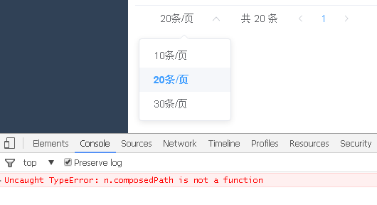 [Bug Report] [Component] [pagination] 低版本浏览器 el-pagination组件切换size的时报错 · Issue #6357 · element ...
