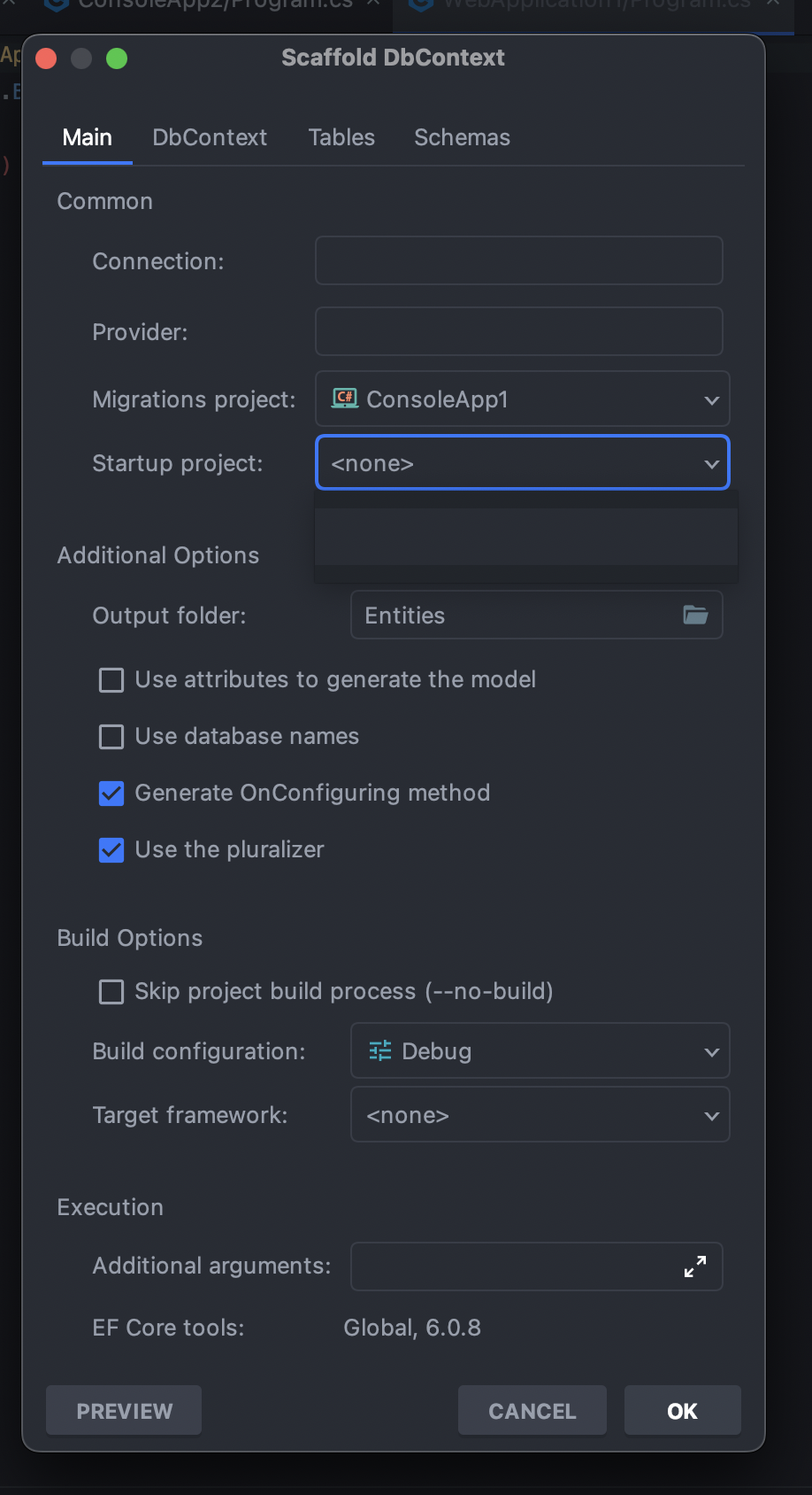 Select Startup Project shows none · Issue #112 · JetBrains/rider-efcore ...