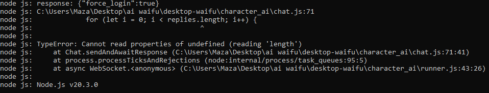 "force_login":true. Can't log in with my characterai token. · Issue ...