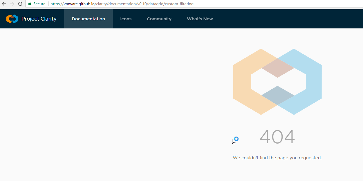 Documentation for v0.10 broken · Issue #1906 · vmware-archive/clarity · GitHub