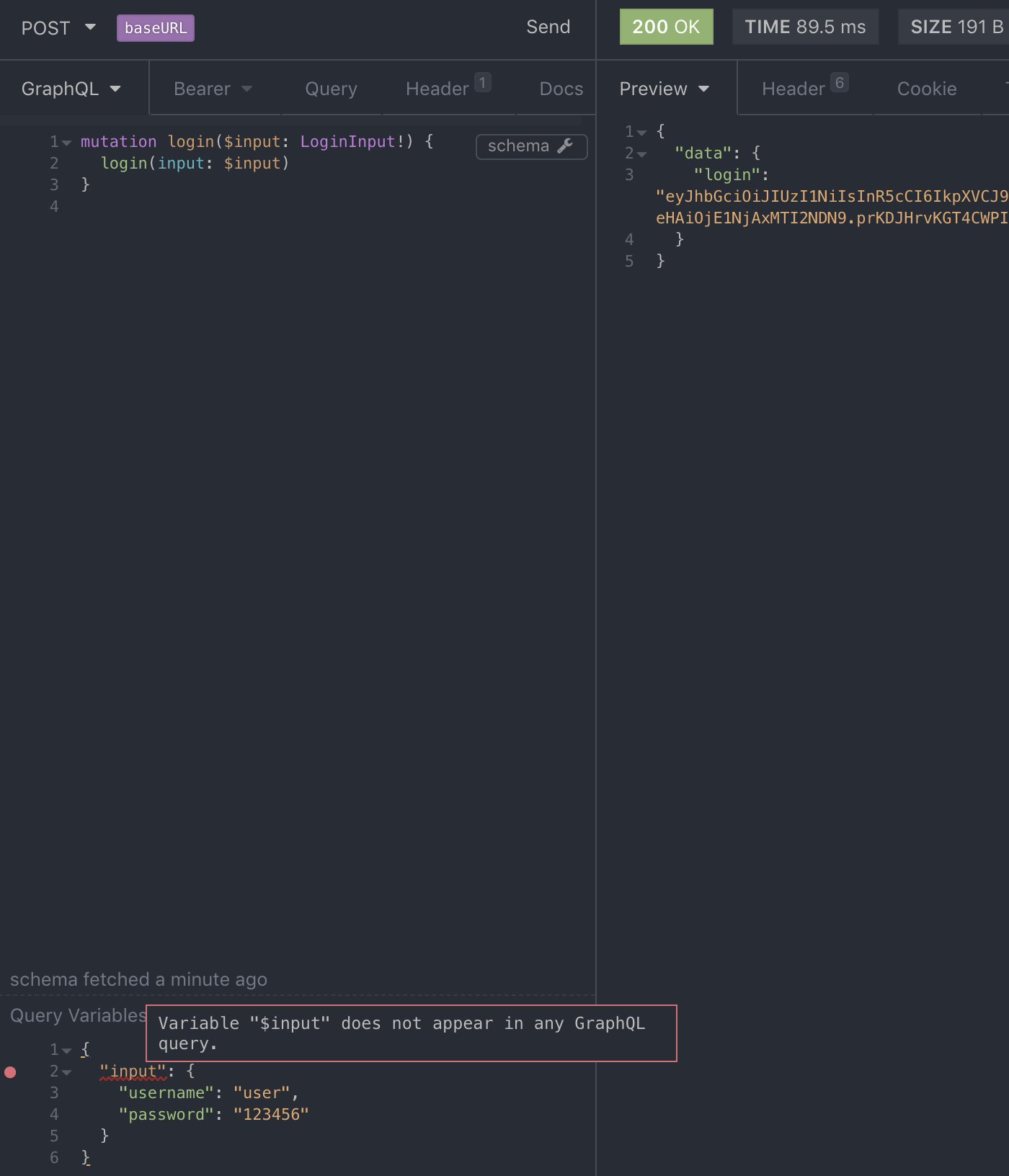 [Bug] GraphQL variables show error before any interaction · Issue #1507 · Kong/insomnia · GitHub