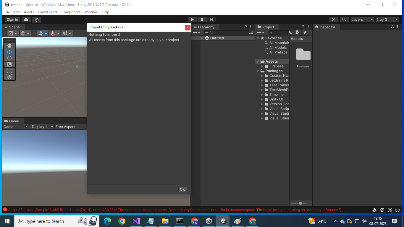 Firebase Auth Have Some Dependencies Issues · Issue 782 · Firebasefirebase Unity Sdk · Github 