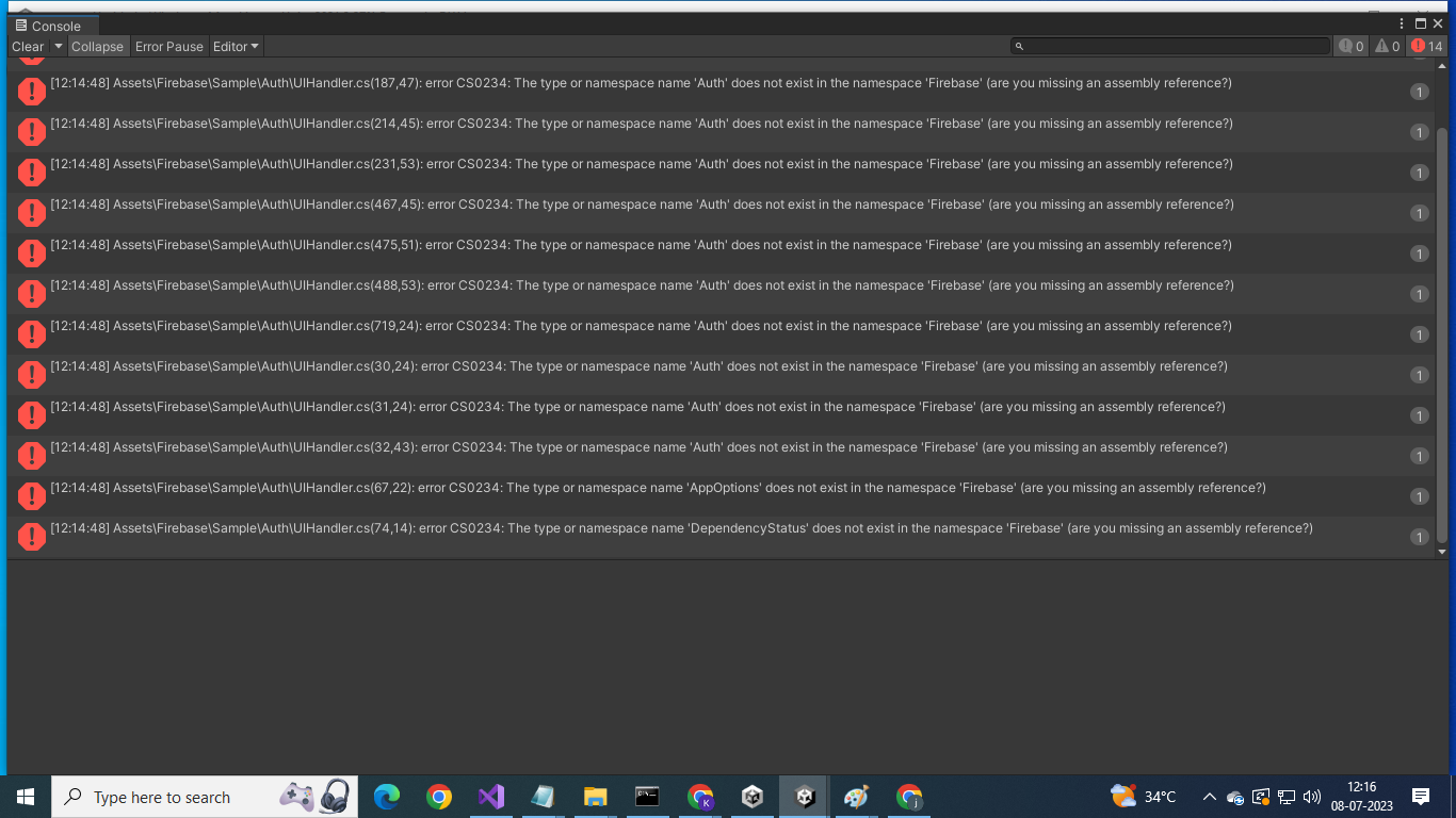 Firebase Auth Have Some Dependencies Issues · Issue 782 · Firebasefirebase Unity Sdk · Github