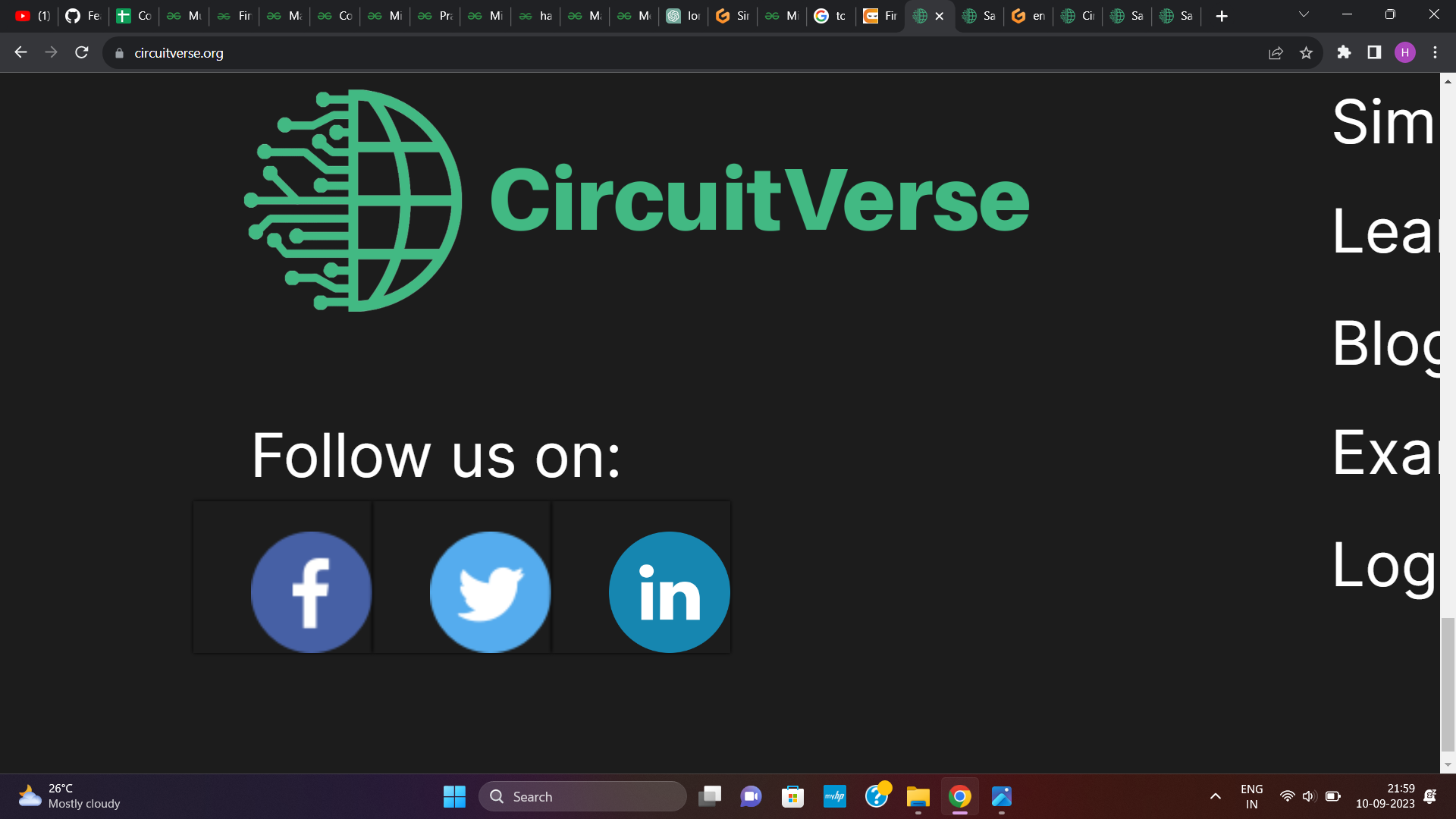 🐞 Bug:social media icons are not align properly · Issue #4029 · CircuitVerse/CircuitVerse · GitHub