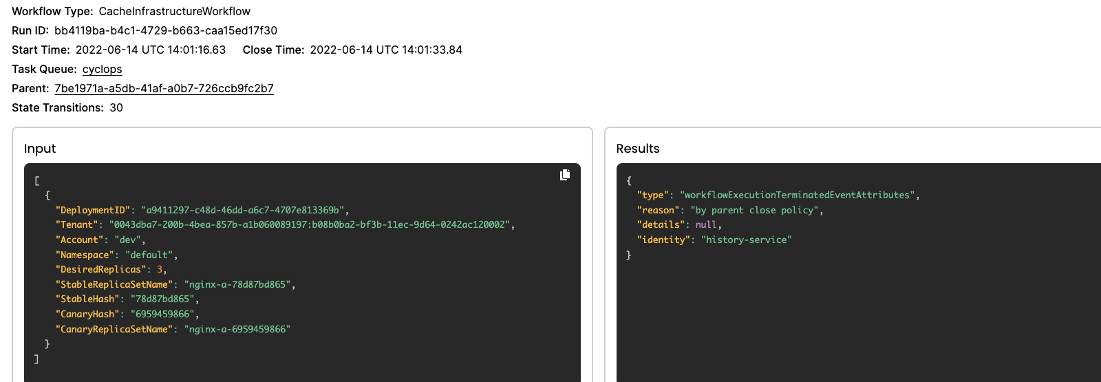 Inputs / results don't match workflow execution · Issue #586 · temporalio/ui · GitHub
