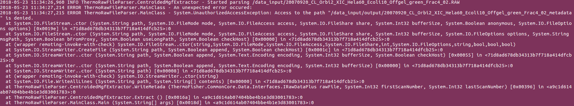 Running from Docker · Issue #4 · CompOmics/ThermoRawFileParser · GitHub