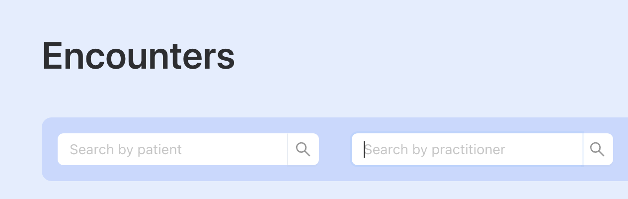 Leave one search field on the "Encounters" page · Issue #160 · beda-software/fhir-emr · GitHub