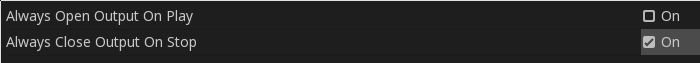 "Keep Debugger Open" conflicts with "Always Open|Close Output On Play|Stop" · Issue #11371 ...