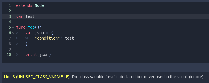 UNUSED_CLASS_VARIABLE doesn't work with Dictionary assignment · Issue ...