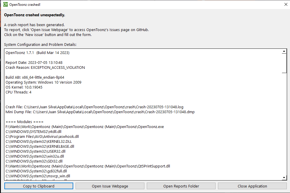 Opentoonz Crash · Issue #4995 · opentoonz/opentoonz · GitHub