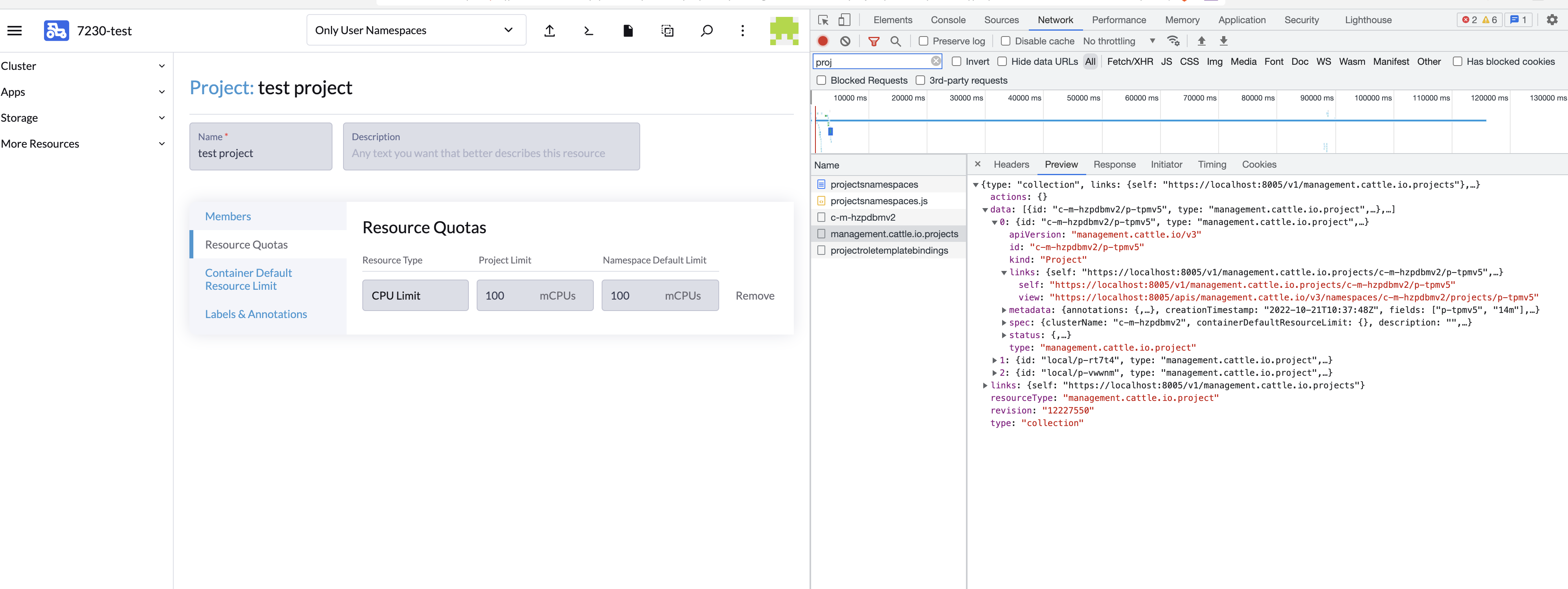 Users can not update Namespace Resource Quotas in Cluster Explorer · Issue #39378 · rancher ...