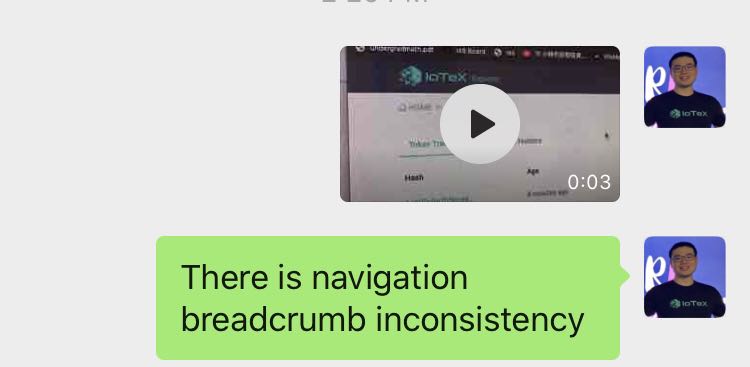navigation breadcrumb inconsistency · Issue #1243 · iotexproject/iotex-desktop-wallet · GitHub