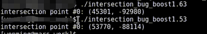 boost::geometry::intersection produces wrong result for segments intersection point · Issue #586 ...