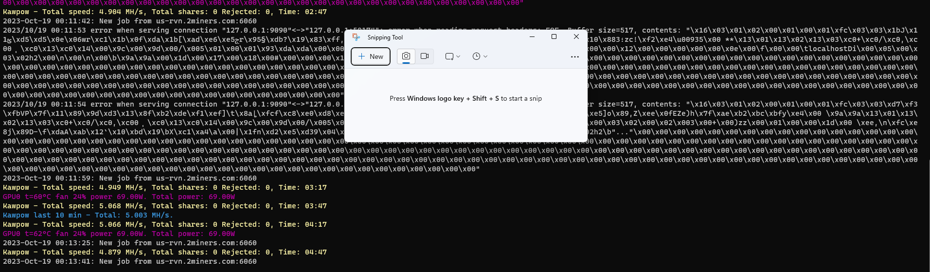 https://localhost:9090 connection error? · Issue #402 · nanopool/nanominer · GitHub