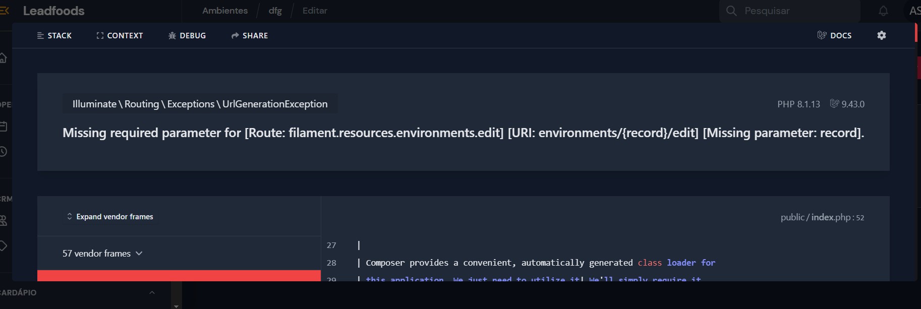 Error On Deleting Record Local Error Missing Required Parameter {record} Edit] [missing
