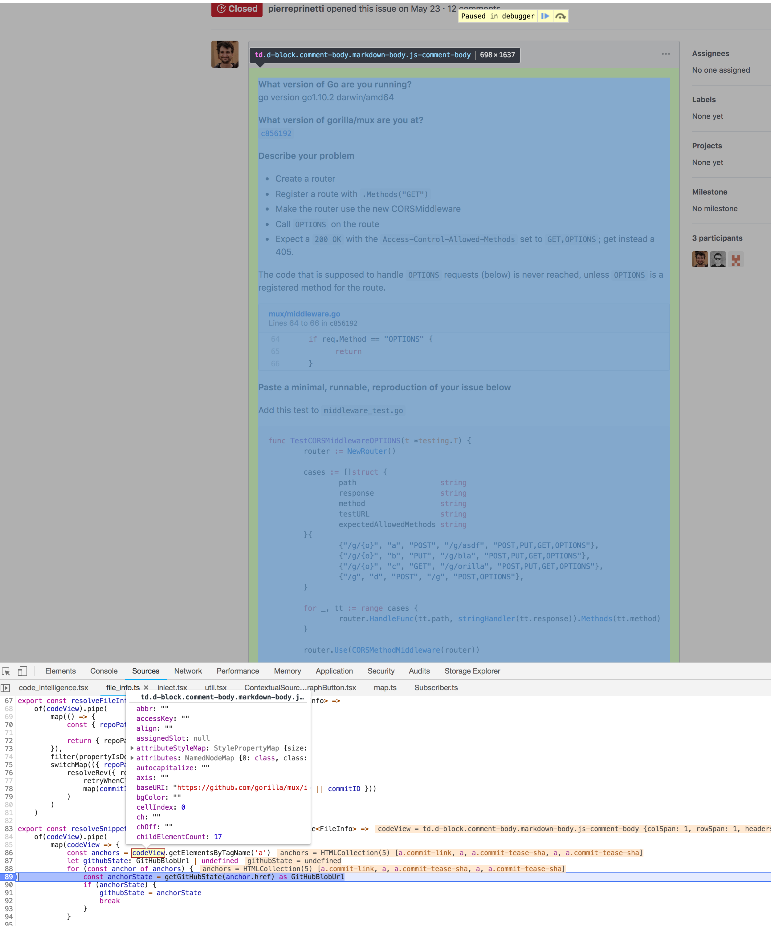 Faulty snippet detection on GitHub issues · Issue #771 · sourcegraph/sourcegraph · GitHub