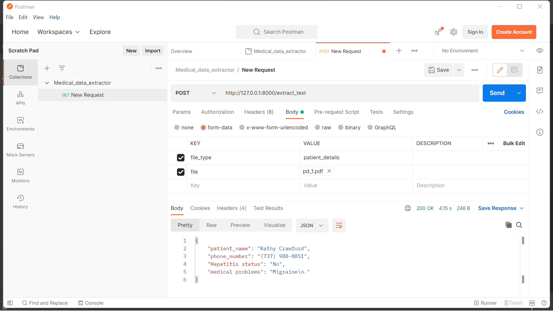 GitHub - UjasPR/Healthcare-Data-Extraction: OCR based Medical Data Extraction from Patient ...
