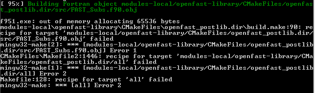 Compiling with MinGW · Issue #192 · OpenFAST/openfast · GitHub